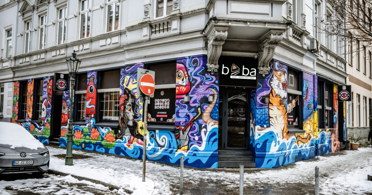 Bunte Fassaden: An dieser Malerei scheiden sich die Geister